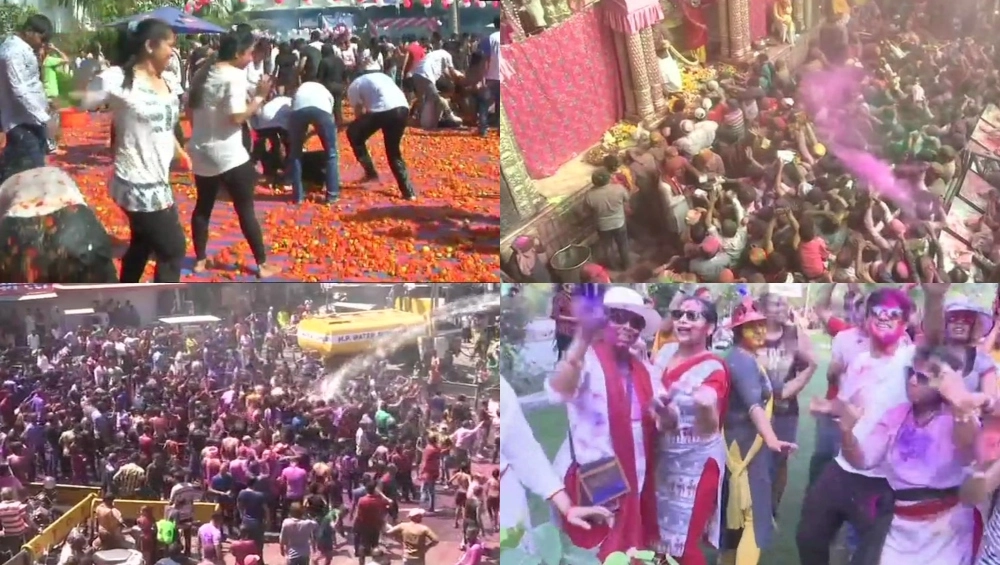 Happy Holi 2019: अबीर-गुलाल, टमाटर और फूलों से देशभर में जमकर खेली जा ...