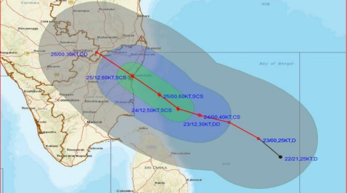 Cyclone Nivar Live Tracker Map on Windy: जानिए कहां तक पहुंचा हैं ...