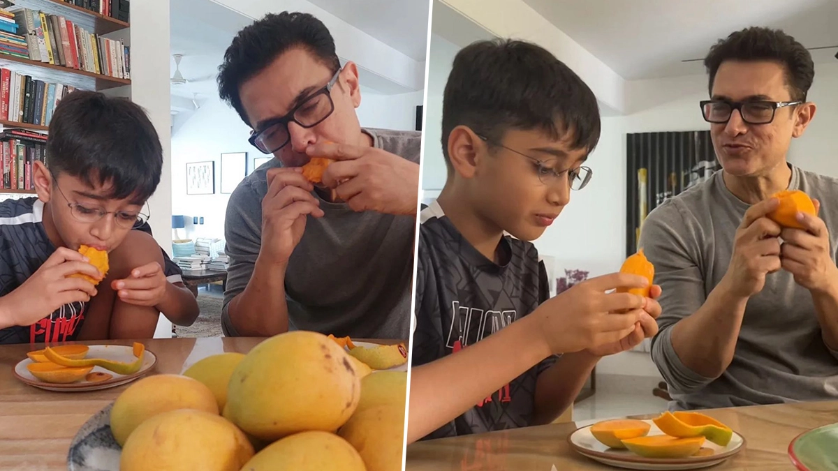 Mango Season: Aamir Khan ने बेटे Azad Rao Khan संग लिया आम का मजा ...