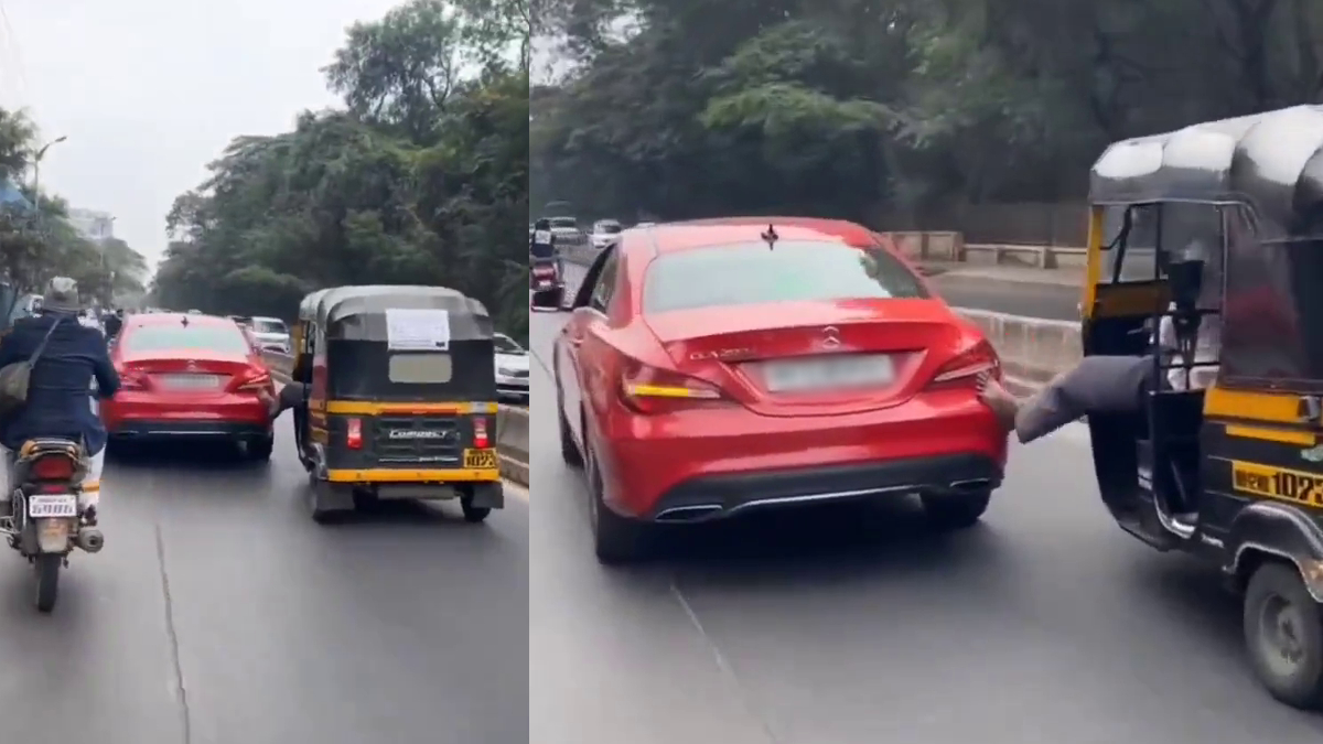 Mercedes Viral Video: मर्सिडीज में खत्म हो गया पेट्रोल, ऑटो वाले ने पैर ...