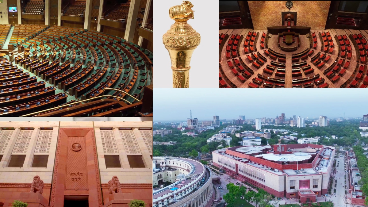 First Look Of New Parliament Building: नए संसद भवन को वीडियो आया सामने ...