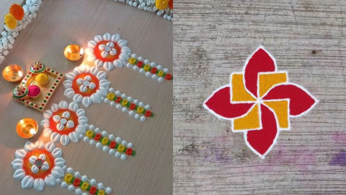 Labh Panchami 2023 Rangoli Designs: लाभ पंचमी पर घर के मुख्य द्वार पर ...
