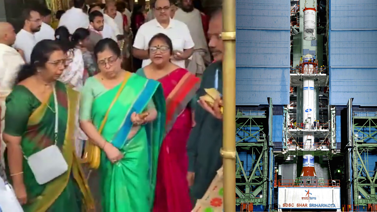 SSLV-D3 लॉन्च से पहले ISRO के वैज्ञानिकों ने तिरुपति बालाजी मंदिर में ...